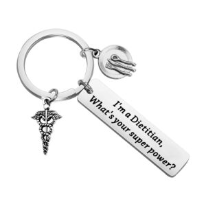 wsnang dietitian gift nutritionist gift i'm a dietitian what's your super power keychain rd registered dietitian gifts dietitian graduation gift (dietitian kc)