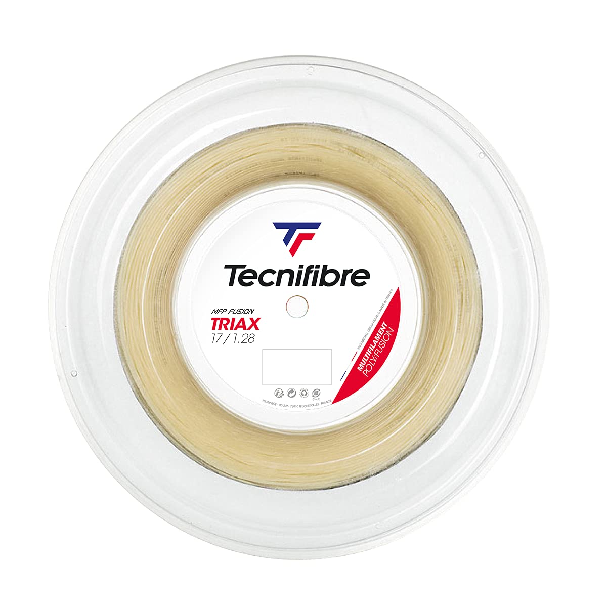 Tecnifibre Triax Unisex Adult Tennis Rope, Natural, 1.33/200 m