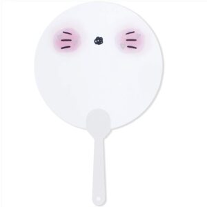 shikoku group us43-1 talking transparent fan, cat, made in japan, approx. 6.1 x 9.7 inches (15.5 x 24.7 cm)