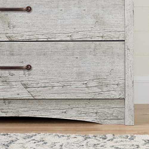 South Shore Helson 6-Drawer Double Dresser, 19.5x53.5x31.25 Inch (Pack of 1), Seaside Pine