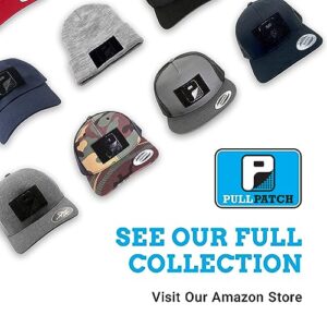 Pull Patch Flat Bill Snapback Trucker Hat | Charcoal & Black Tactical Cap | 2x3 in Loop Surface to Attach Morale Patches