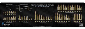 edog topgun+ gun cleaning mat - top handgun & rifle cartridges xxl 14 x 48 compatible all rifles & pistols 3 mm padded pad protects your firearm magazines bench table surfaces oil solvent resistant