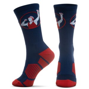 chalktalksports wrestling athletic mid-calf woven socks | wrestler socks | navy