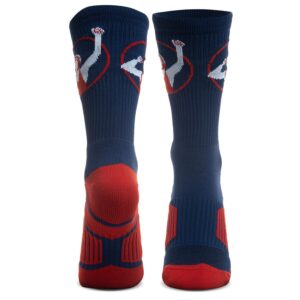 ChalkTalkSPORTS Wrestling Athletic Mid-Calf Woven Socks | Wrestler Socks | Navy