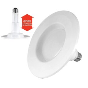 Feit Electric 4 inch InstaTRIM Adjustable Neck Recessed LED Downlight - 2700K Soft White - Dimmable- Pre-Mounted Trim - 45W Equivalent - 45 Year Life - 540 Lumen - High CRI | 8-Pack