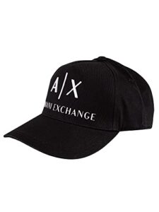 a | x armani exchange men's baseball hat, black & white, one size