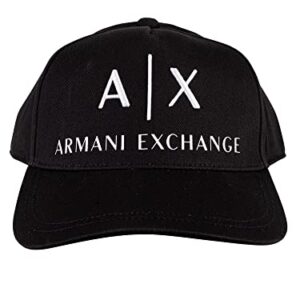 A | X ARMANI EXCHANGE Men's Baseball hat, Black & White, One Size