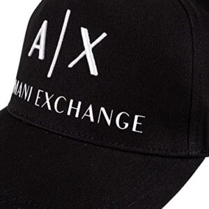 A | X ARMANI EXCHANGE Men's Baseball hat, Black & White, One Size