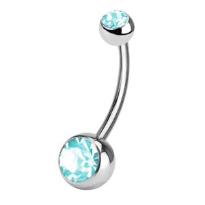 luxe modz 5/8" 14g belly button rings belly rings 16mm plus size long shaft belly piercing jewelry belly bars navel rings 316l surgical steel navel piercing jewelry