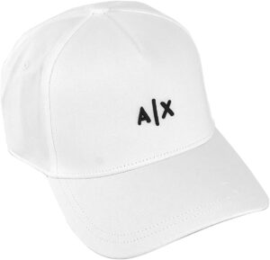 a | x armani exchange men's baseball hat, white, one size