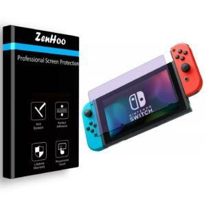 zenhoo for nintendo switch (2017), anti blue light [eye protection] tempered glass screen protector