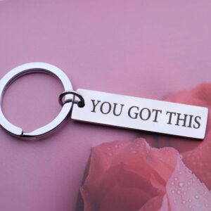 Jstud You Got This Inspiration Keychain Uplifting Personalized Birthday Gifts Keychain for Women Men Friends