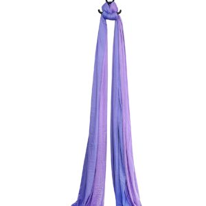 Profession Aerial Silks Equipment- Low Stretch,60 inch width 9 yards Aerial Silk Hardware kit for Acrobatic Dance,Air Yoga, Aerial Yoga Hammock kids/beginer (9 yards, Lavender Purple)