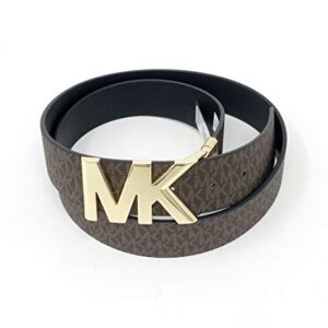 Michael Kors Womens Mk Logo Reversible Belt Brown/Black (L)