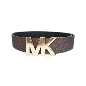 Michael Kors Womens Mk Logo Reversible Belt Brown/Black (L)