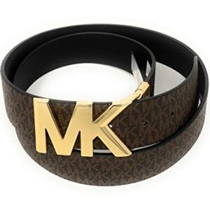 Michael Kors Womens Mk Logo Reversible Belt Brown/Black (L)