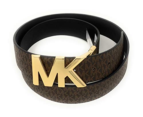 Michael Kors Womens Mk Logo Reversible Belt Brown/Black (L)