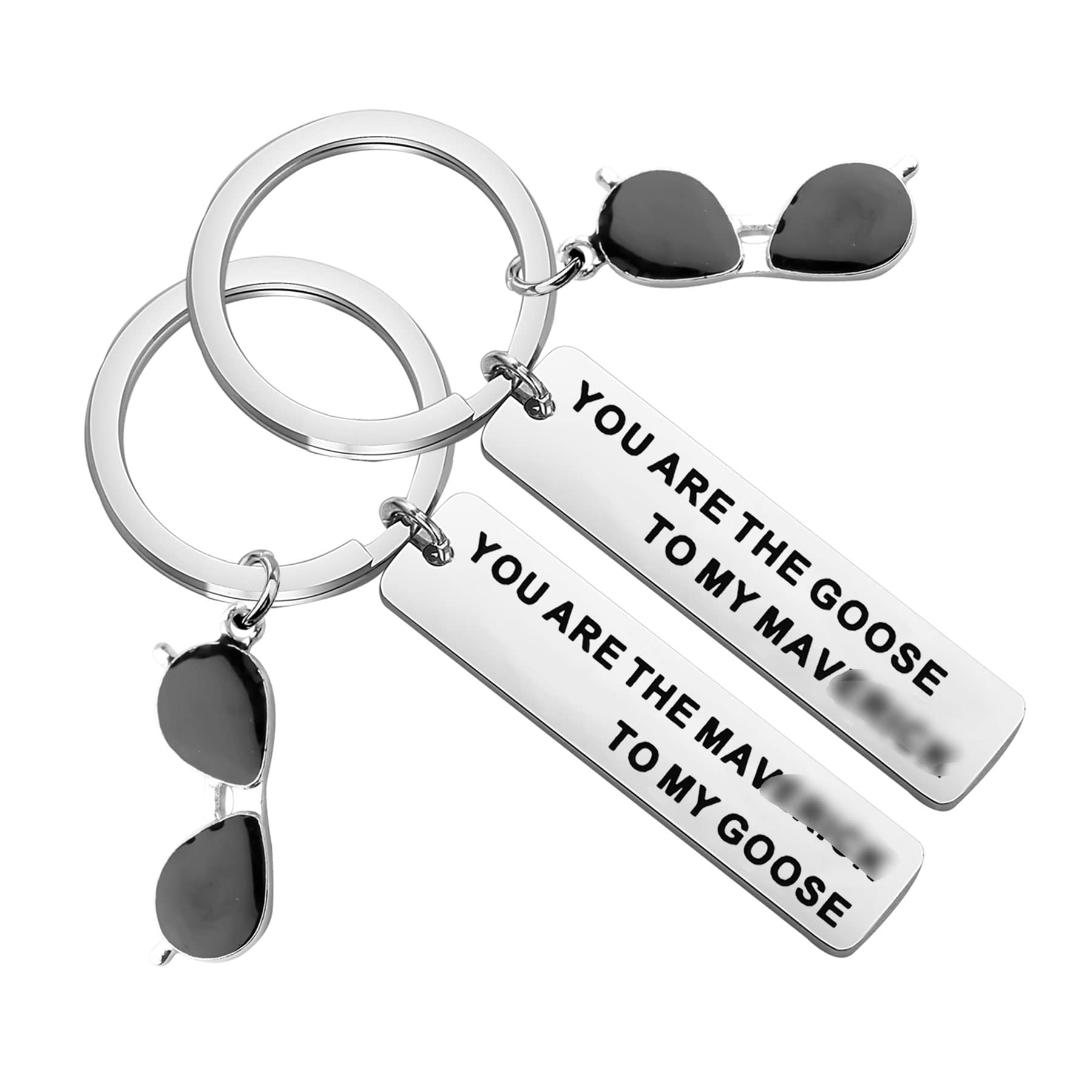 CENWA You are The Mav to My Goose Set of 2 Best Friend Keychain Set BFF Jewelry (Mave Goose Set)