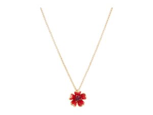 kate spade new york blushing blooms pendant necklace red multi one size