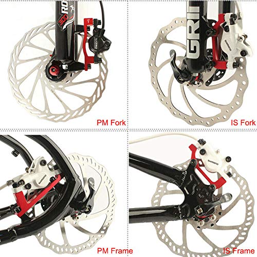 BUCKLOS PM/is Front Rear 180/203mm Disc Brake Caliper Mount Adapter Gear Parts Accessories, CNC Machined Aluminum Alloy Rotor Adapter with Bolts.