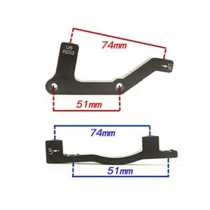 BUCKLOS PM/is Front Rear 180/203mm Disc Brake Caliper Mount Adapter Gear Parts Accessories, CNC Machined Aluminum Alloy Rotor Adapter with Bolts.