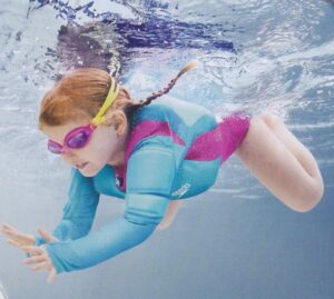 speedo aqua hero swim aid - kids small/medium - blue and pink