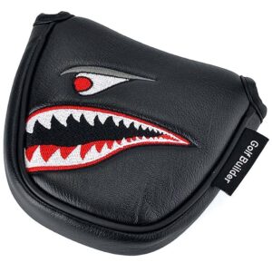 gooaction shark golf club mallet putter head cover with creative cartoon animal pattern synthetic leather golf clubs headcovers