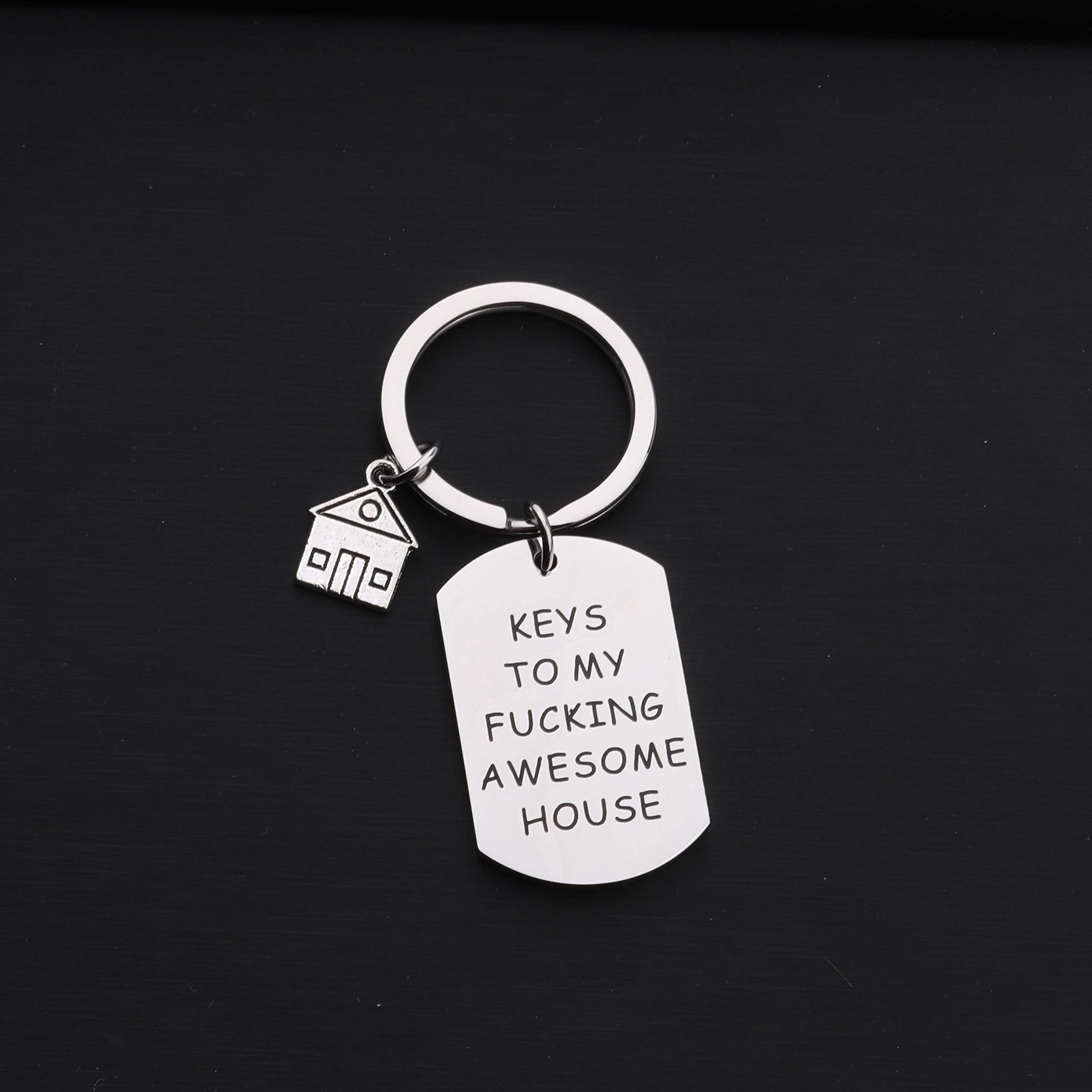 MAOFAED New Home Gift House Warming Gift New Homeowner Gift Keys To My Awesome House First Home Keychain (key to awesome house)