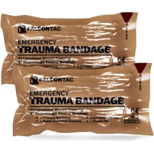 falcontac israeli 6 inch emergency compression bandage wound trauma dressing double-vacuum sterile packaging (2)