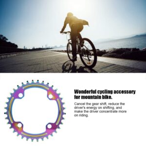 VGEBY Bike Chainring 104BCD Mountain Bike Positive Negative Tooth Disc Chain Wheel Chainring Colorful Plating Color(38T)