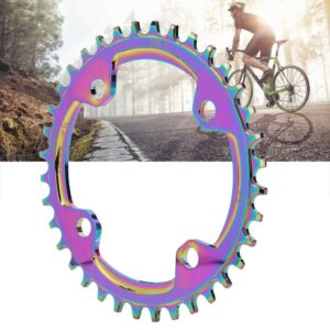 VGEBY Bike Chainring 104BCD Mountain Bike Positive Negative Tooth Disc Chain Wheel Chainring Colorful Plating Color(38T)