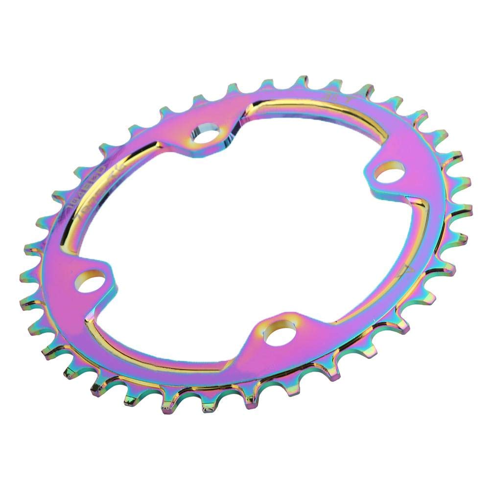 VGEBY Bike Chainring 104BCD Mountain Bike Positive Negative Tooth Disc Chain Wheel Chainring Colorful Plating Color(38T)