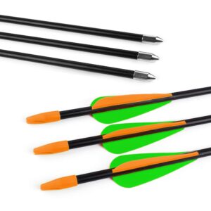 AICHROAD Practice Arrows 24 26 28Inch Targeting Arrow Shooting for Recurve Bows Compoundbow Youth Kids Beginner 28inch 12pcs