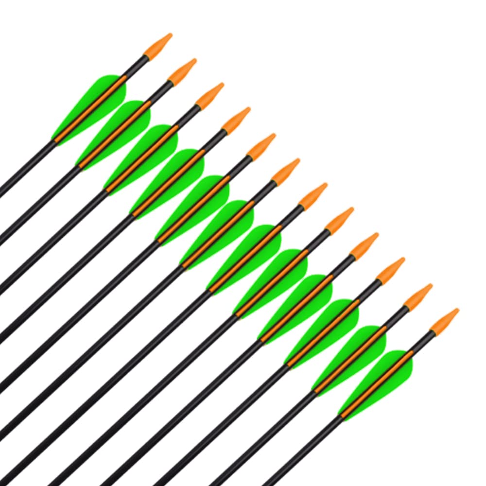 AICHROAD Practice Arrows 24 26 28Inch Targeting Arrow Shooting for Recurve Bows Compoundbow Youth Kids Beginner 28inch 12pcs