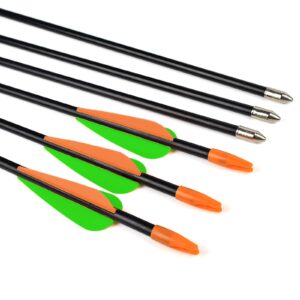 AICHROAD Practice Arrows 24 26 28Inch Targeting Arrow Shooting for Recurve Bows Compoundbow Youth Kids Beginner 28inch 12pcs