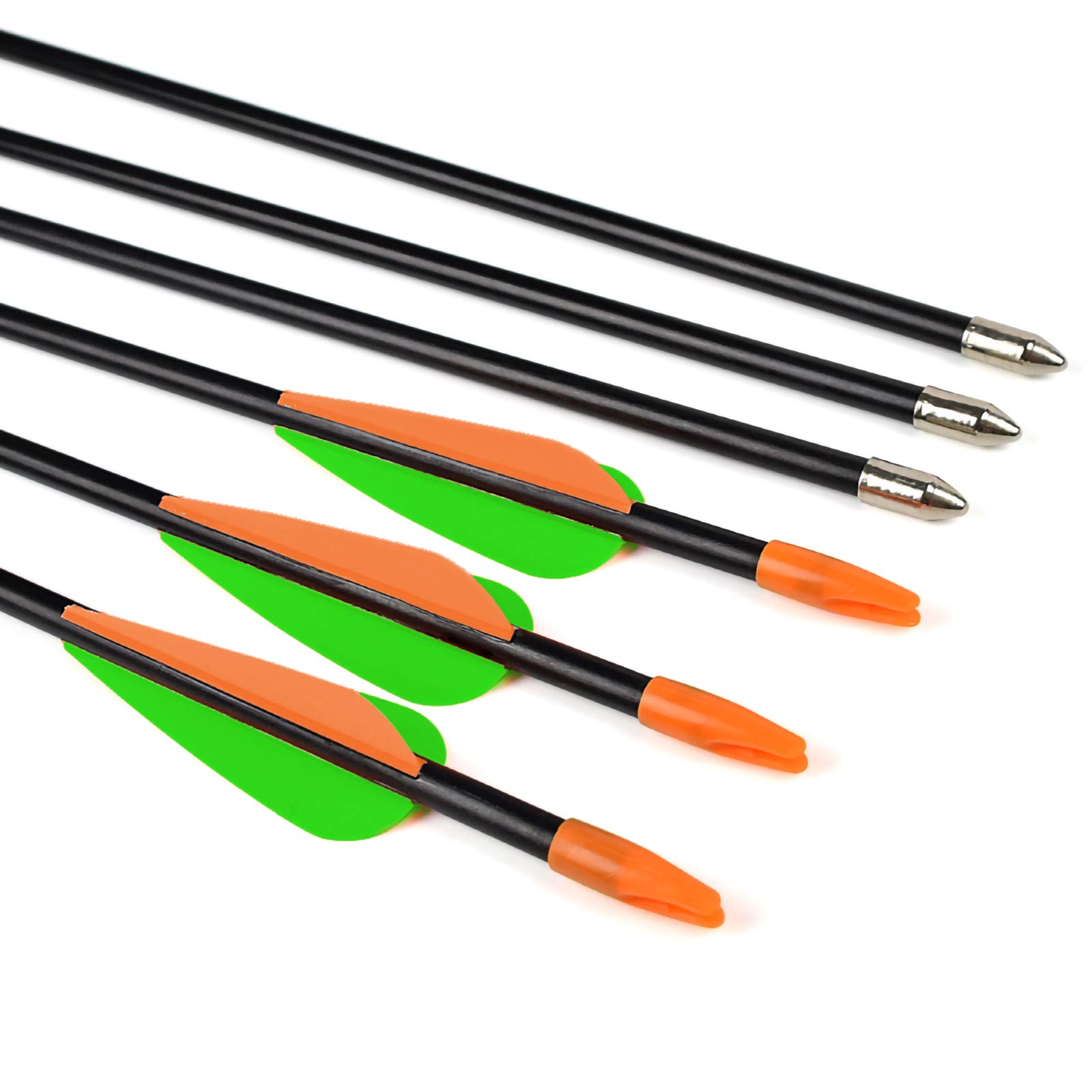 AICHROAD Practice Arrows 24 26 28Inch Targeting Arrow Shooting for Recurve Bows Compoundbow Youth Kids Beginner 28inch 12pcs