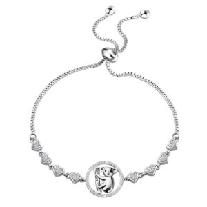 tgbje koala bracelet koala lover gift koala bear crystals bracelet gift for women (koala bracelet sc)