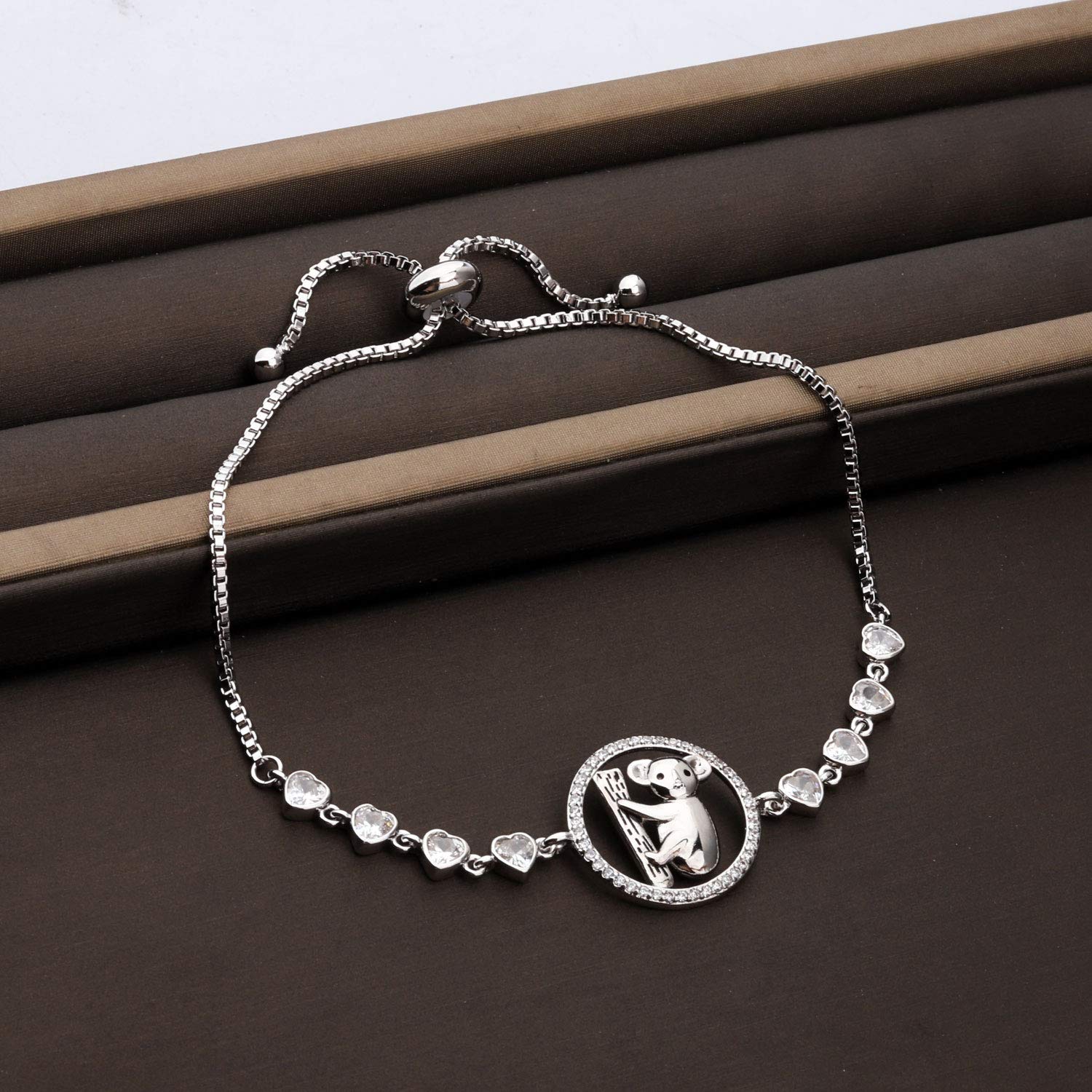 TGBJE Koala Bracelet Koala Lover Gift Koala Bear Crystals Bracelet Gift for Women (Koala Bracelet SC)