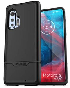 encased heavy duty motorola edge plus case (2020 only) military grade full body rugged cover for moto edge+ (black)