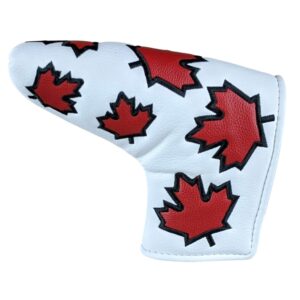 Foretra - Canada Maple Leaf - Golf Putter Headcover Quality PU Leather Magnetic Closure for Blade Style Putters