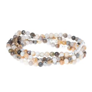 scout curated wears - women's stone wrap bracelet & necklace - mexican onyx - stone of confidence