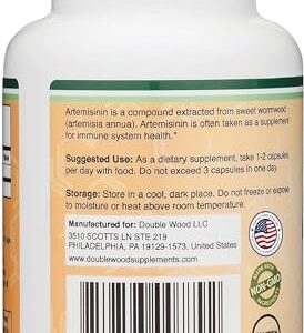 Artemisinin (Sweet Wormwood Cleanse)(Artemisia Annua) 200mg Per Serving, 120 Capsules (Two Month Supply) Vegan Safe, Non-GMO, Gluten Free (Immune Support) by Double Wood