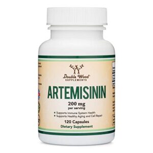 Artemisinin (Sweet Wormwood Cleanse)(Artemisia Annua) 200mg Per Serving, 120 Capsules (Two Month Supply) Vegan Safe, Non-GMO, Gluten Free (Immune Support) by Double Wood