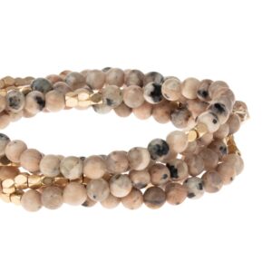 Scout Curated Wears - Women's Stone Wrap Bracelet & Necklace - Rhodonite - Stone of Healing