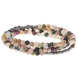 scout curated wears - women's stone wrap bracelet & necklace - tourmaline - stone of healing