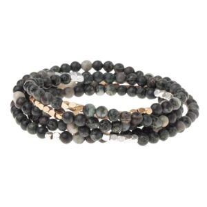 scout curated wears - women's stone wrap bracelet & necklace - kambaba jasper - stone tranquility