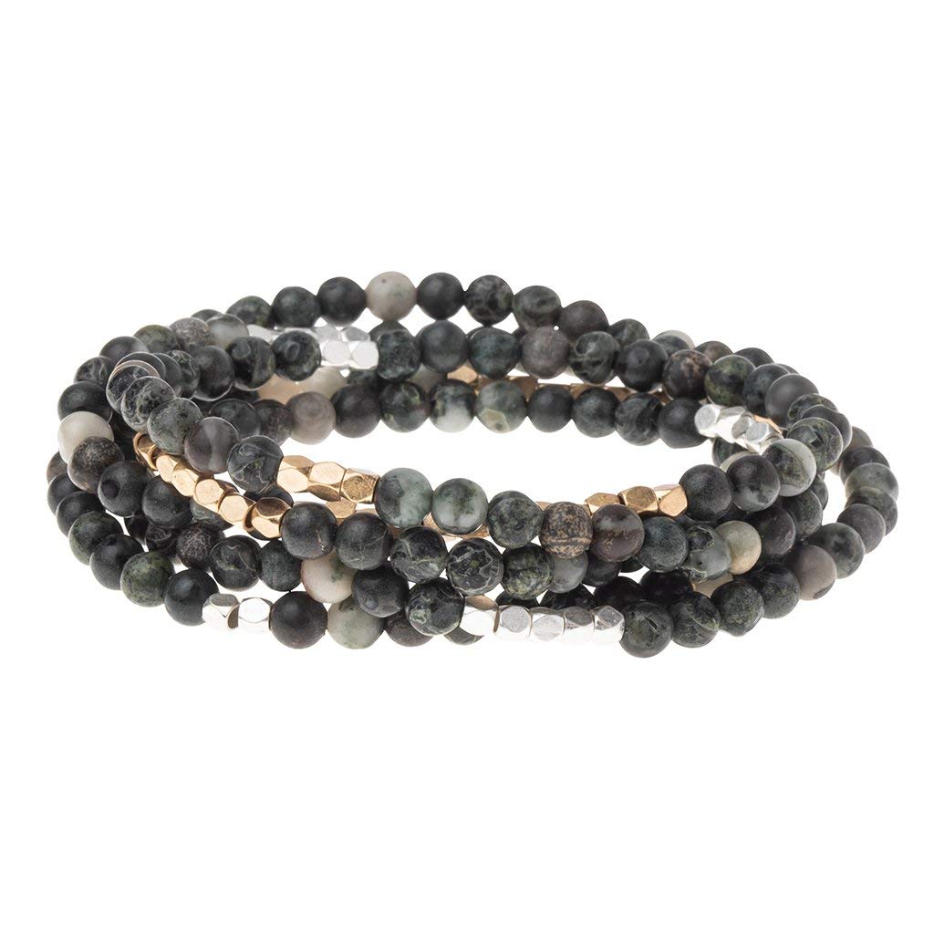 Scout Curated Wears - Women's Stone Wrap Bracelet & Necklace - Kambaba Jasper - Stone Tranquility