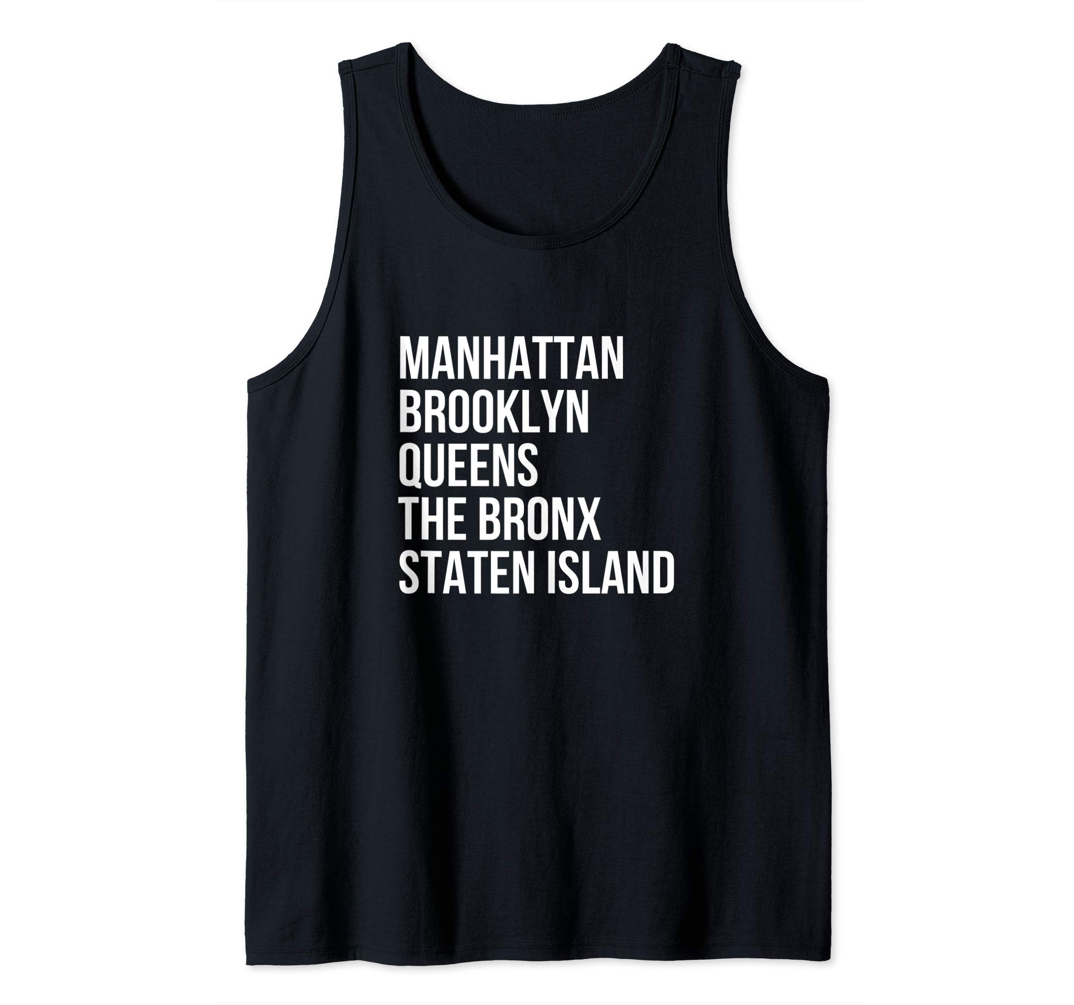 Manhattan, Brooklyn, New York City Five Boroughs NYC Tank Top