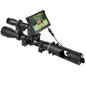 nabila night vision scope for riflescope,850nm ir,5" portable display screen,for riflescope at night hunting