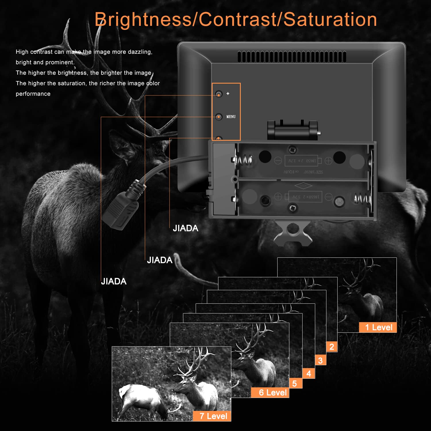 Nabila Night Vision Scope for riflescope,850nm IR,5" Portable Display Screen,for Riflescope at Night Hunting